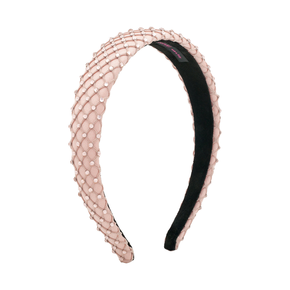 25 mm bohemian netting fabric hair band decorated with European crysta ...