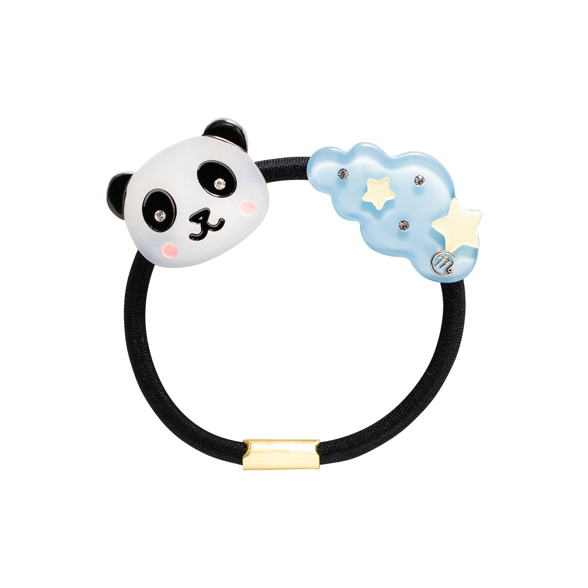 Moveable pony elastic decorated with European crystals and enamel pain ...